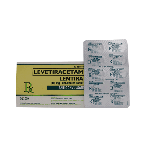 LENTIRA Levetiracetam 500mg Film-Coated Tablet 1's price in the ...